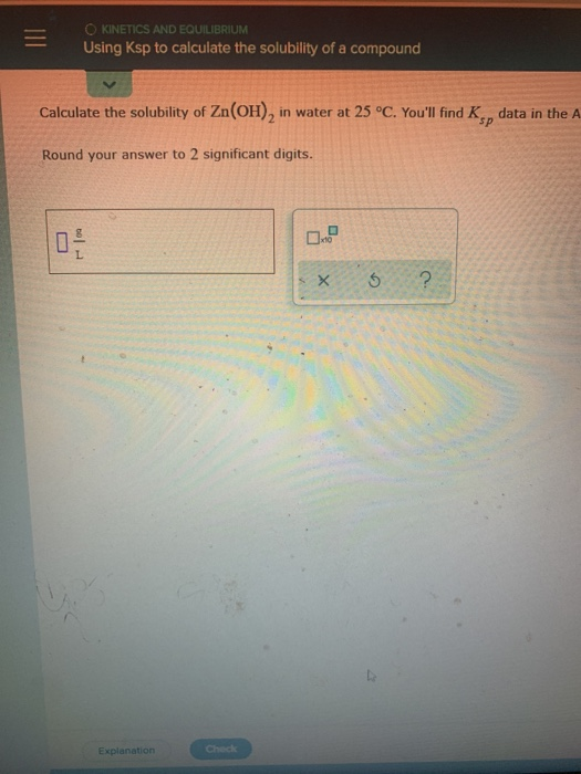 Solved - O KINETICS AND EQUILIBRIUM Using Ksp to calculate | Chegg.com