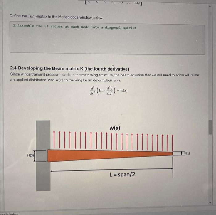 in this design project, you will solve the beam | Chegg.com