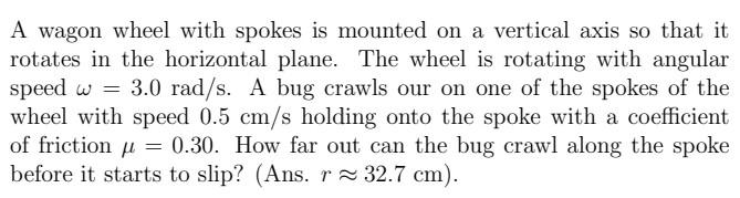 Solved A wagon wheel with spokes is mounted on a vertical | Chegg.com