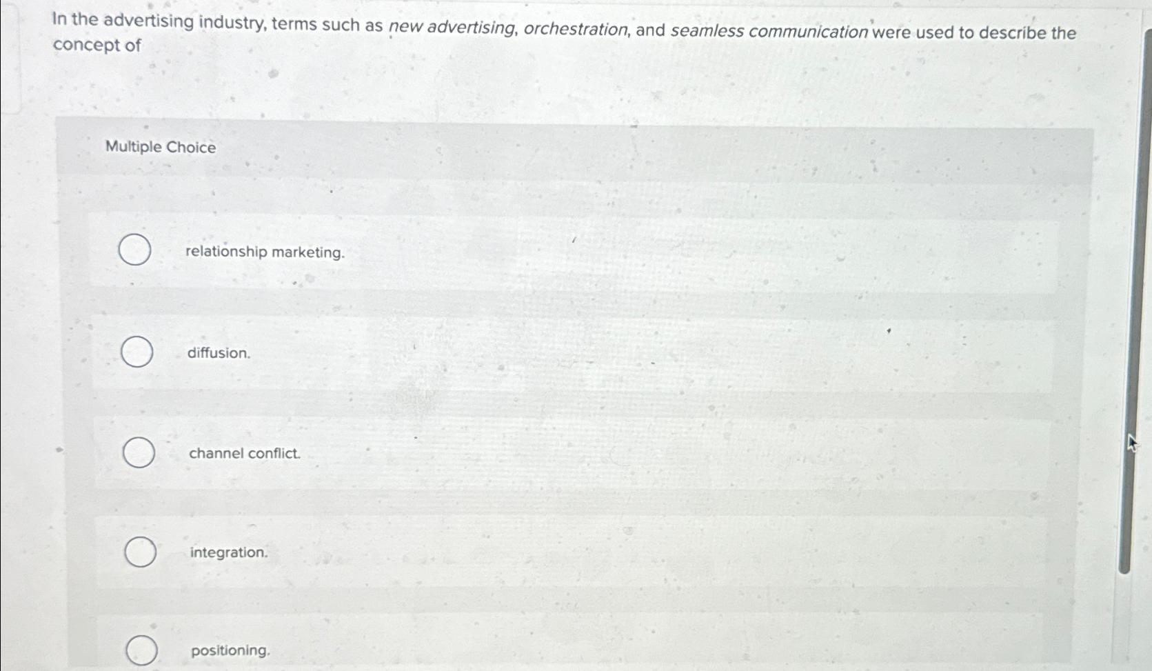 Solved In The Advertising Industry Terms Such As New