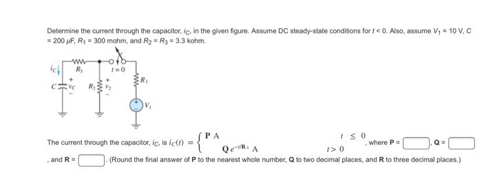 Solved Determine the current through the capacitor, ic. in | Chegg.com