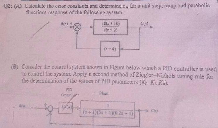 Solved Q2: (A) ﻿Calculate the error constants and determine | Chegg.com