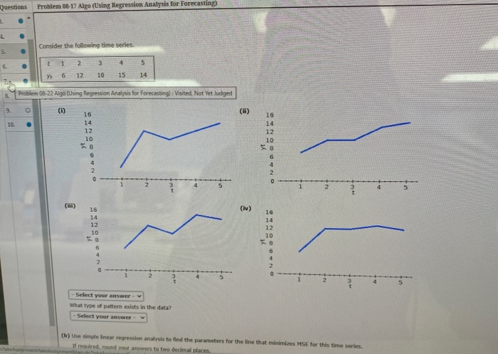 Solved ions Problem 08 17 Algo Using Regression Chegg