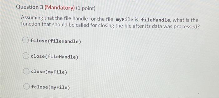 Solved Question 3 (Mandatory) (1 point) Assuming that the | Chegg.com Solved Question 3 (Mandatory) (1 point) Assuming that the | Chegg.com