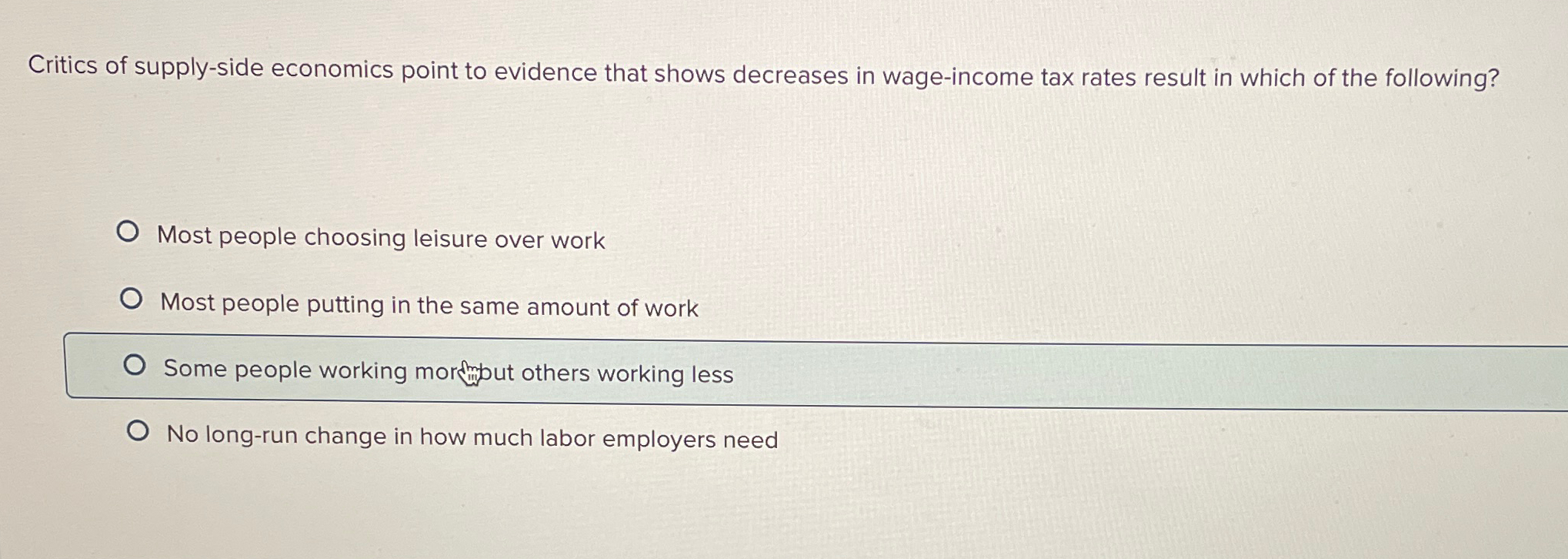Solved Critics of supply-side economics point to evidence | Chegg.com