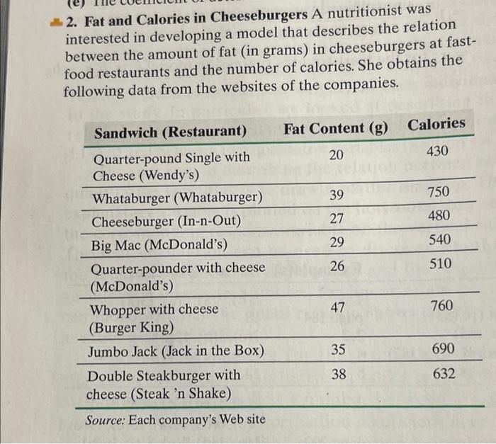 Solved (d) 4. Using the data and results from Problem 2, do | Chegg.com