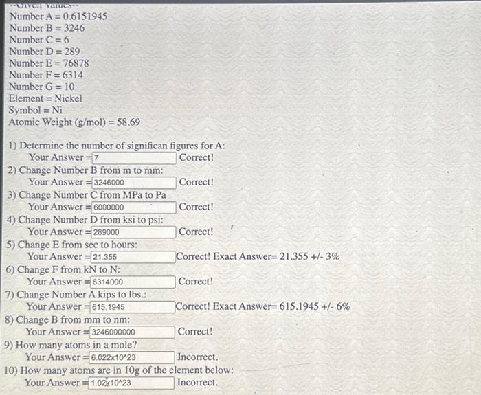 Solved Number A=0.6151945 Number B=3246 Number C=6 Number | Chegg.com
