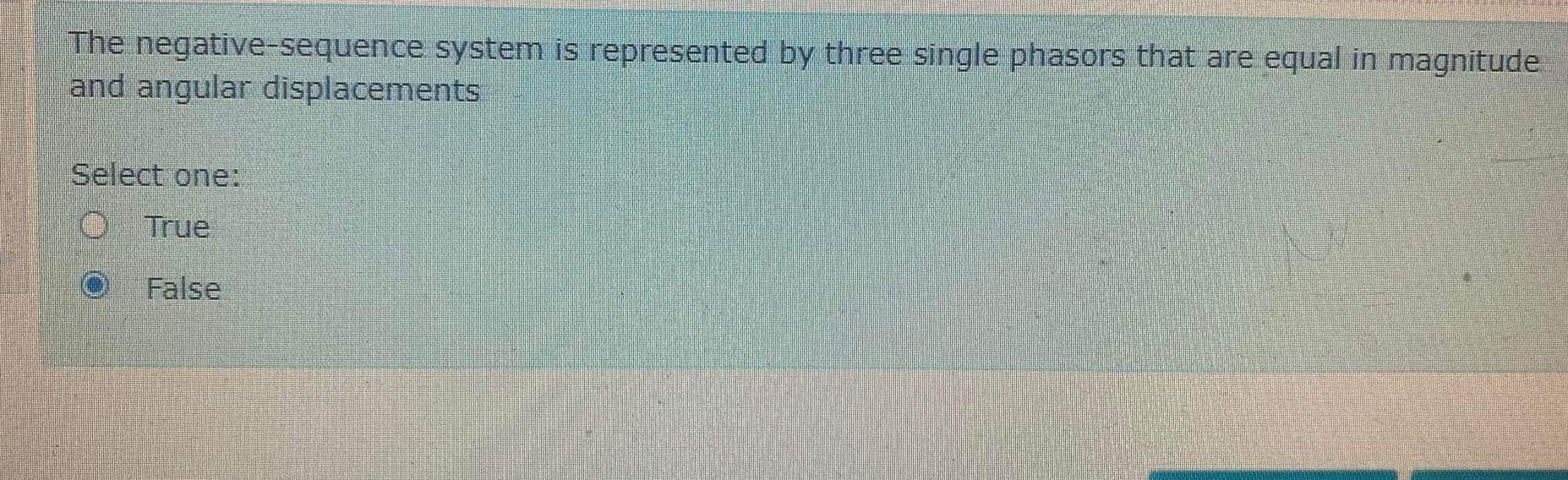 Solved The negative-sequence system is represented by three | Chegg.com