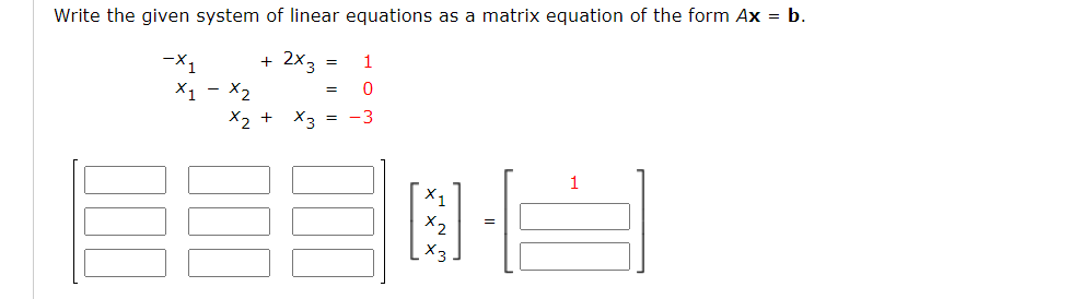 Solved Write the given system of linear equations as a | Chegg.com