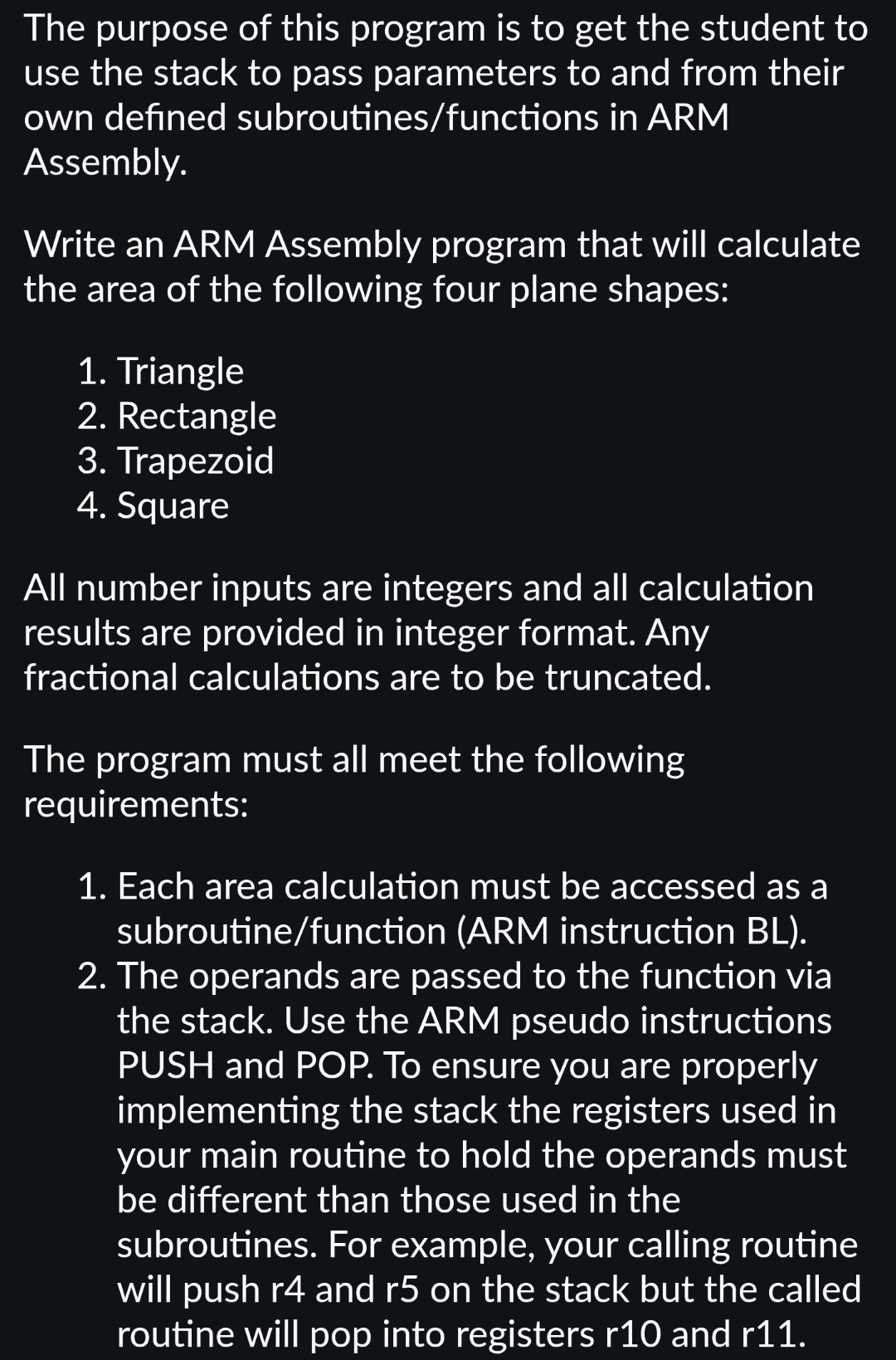 Solved The purpose of this program is to get the student to | Chegg.com
