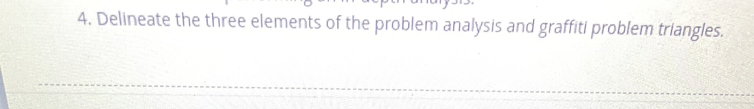 Solved Delineate the three elements of the problem analysis | Chegg.com