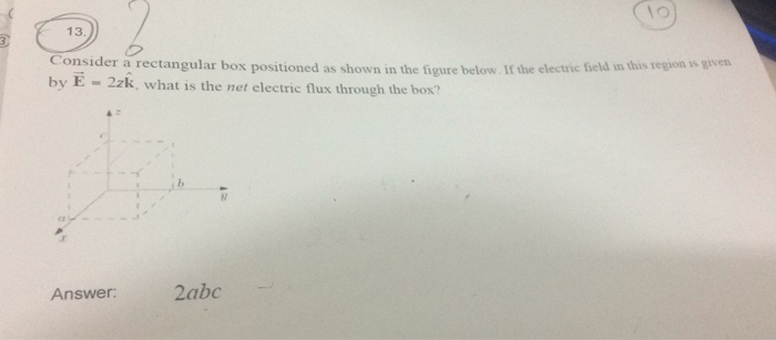 Solved Consider a rectangular box positioned as shown in the | Chegg.com