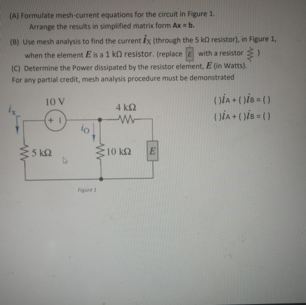 Solved (A) Formulate mesh-current equations for the circuit | Chegg.com