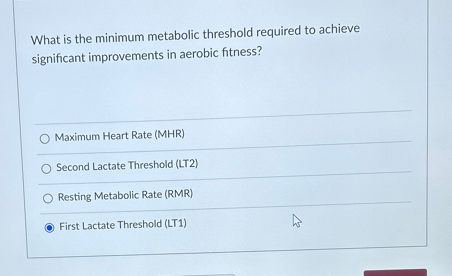 Solved What is the minimum metabolic threshold required to | Chegg.com