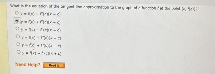 Solved What is the equation of the tangent line | Chegg.com