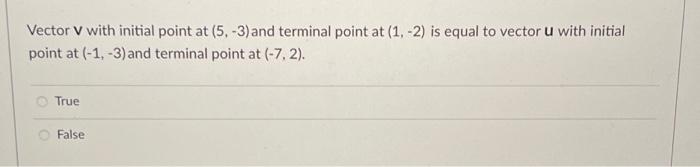 Solved Vector \\( \\mathbf{V} \\) with initial point at \\( | Chegg.com