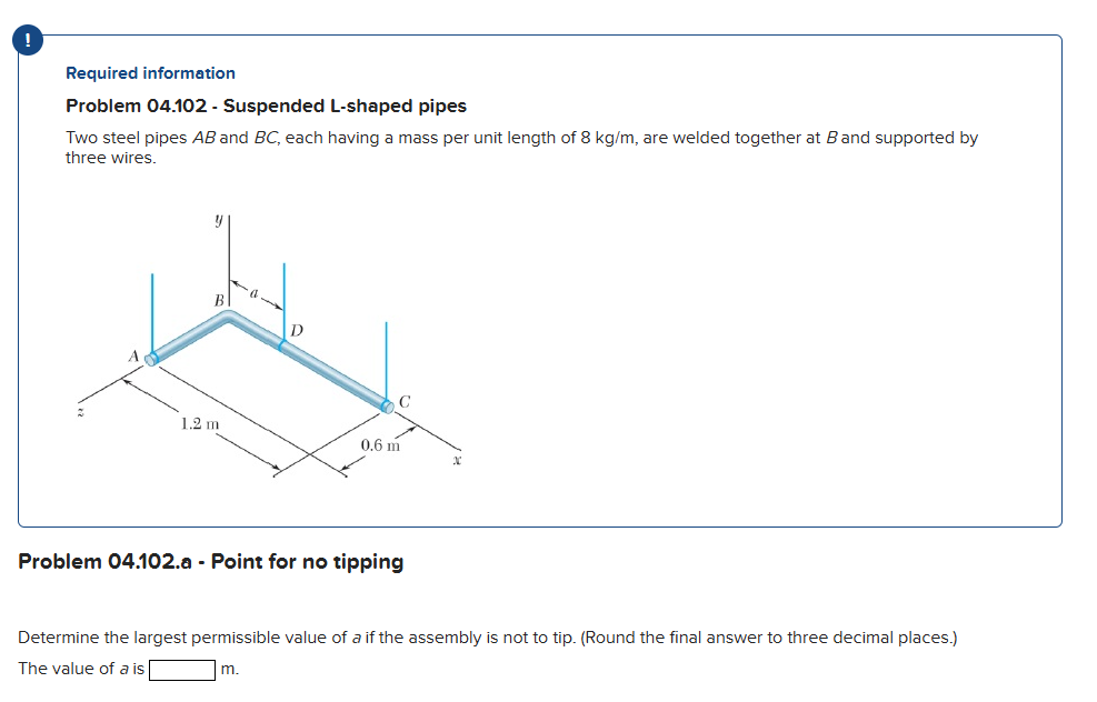 Solved 1Required informationProblem 04.102 - ﻿Suspended | Chegg.com