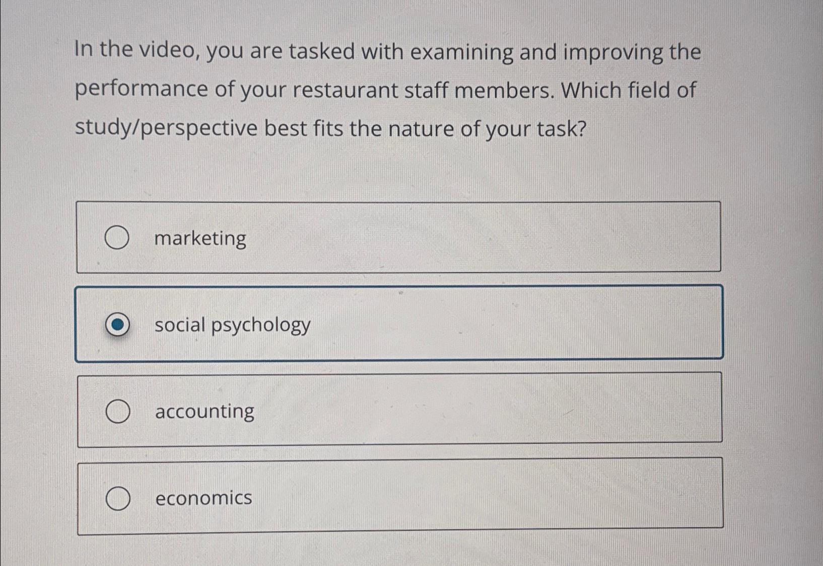Solved In the video, you are tasked with examining and | Chegg.com