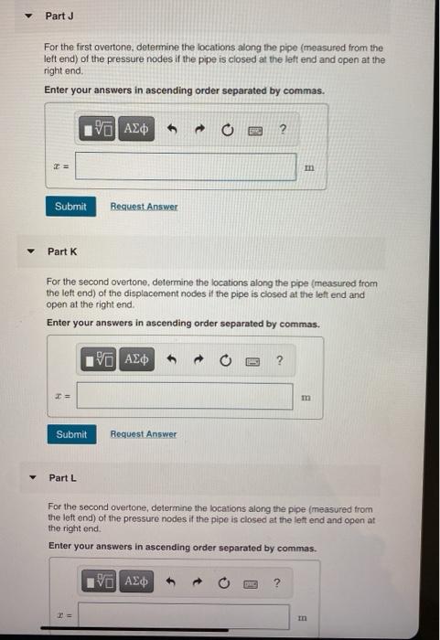 Solved Standing sound waves are produced in a pipe that is | Chegg.com