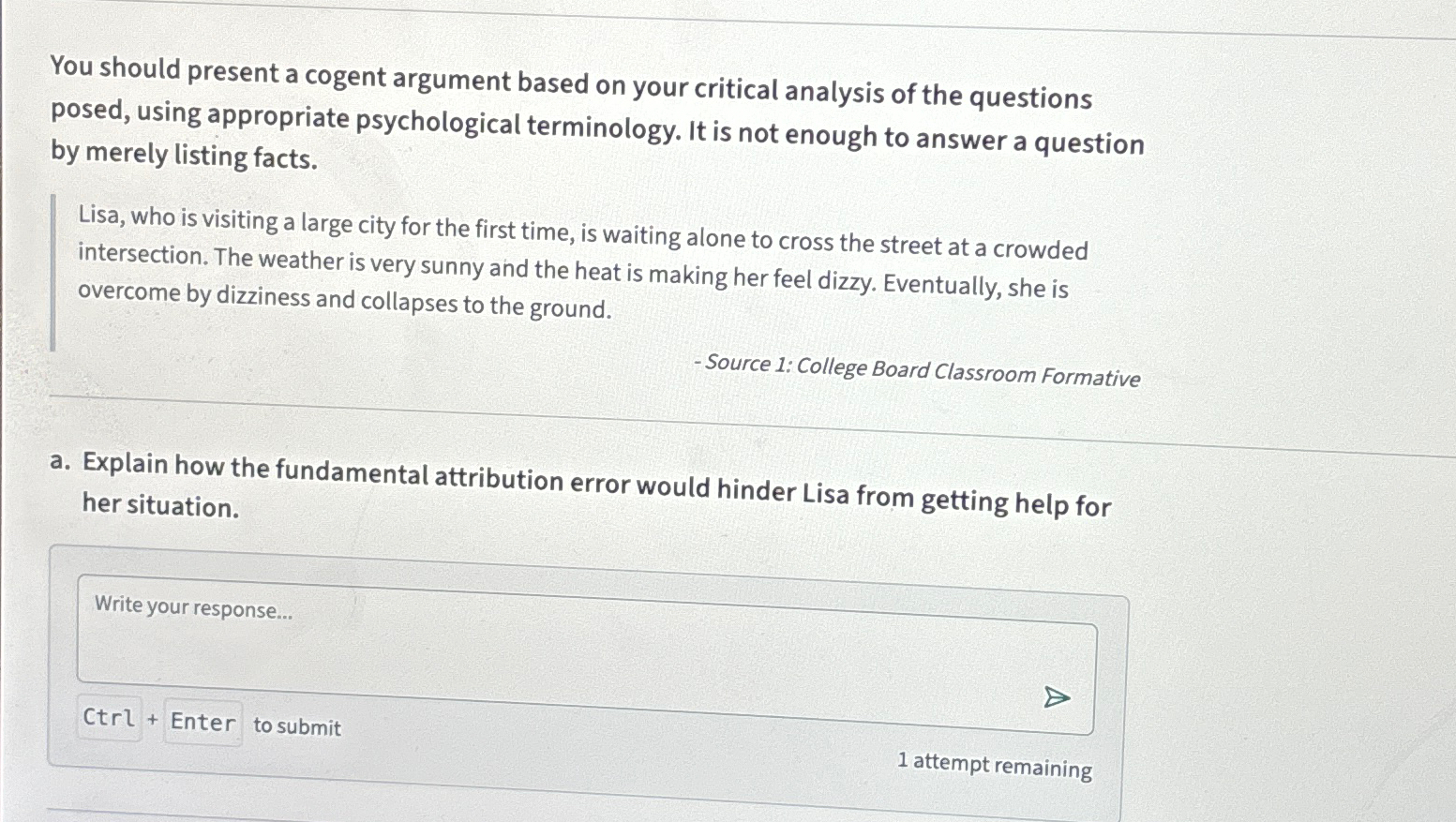 Solved You should present a cogent argument based on your | Chegg.com