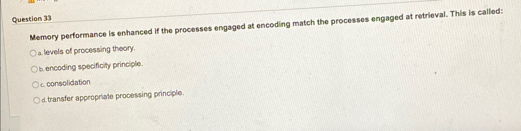 Solved Question 33Memory performance is enhanced if the | Chegg.com