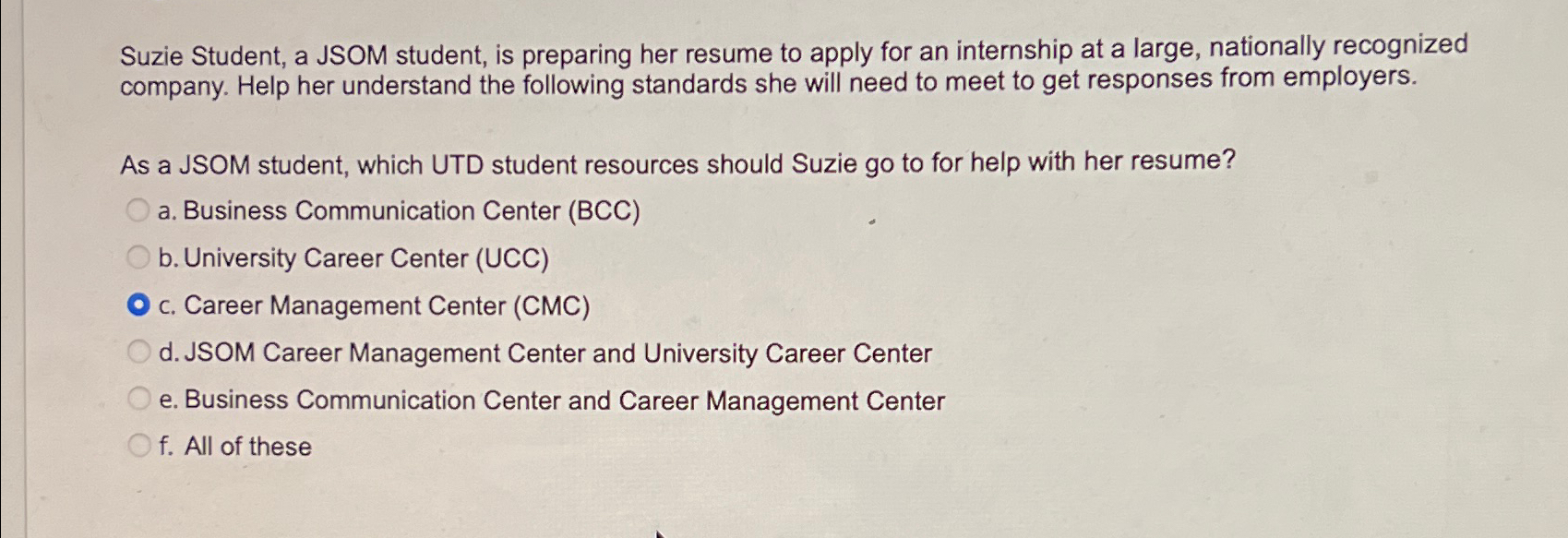 Solved Suzie Student, a JSOM student, is preparing her | Chegg.com