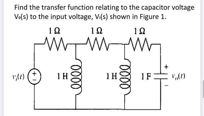 Solved Find the transfer function relating to the capacitor | Chegg.com