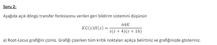Solved Soru 2:Consider the feedback system given below with | Chegg.com