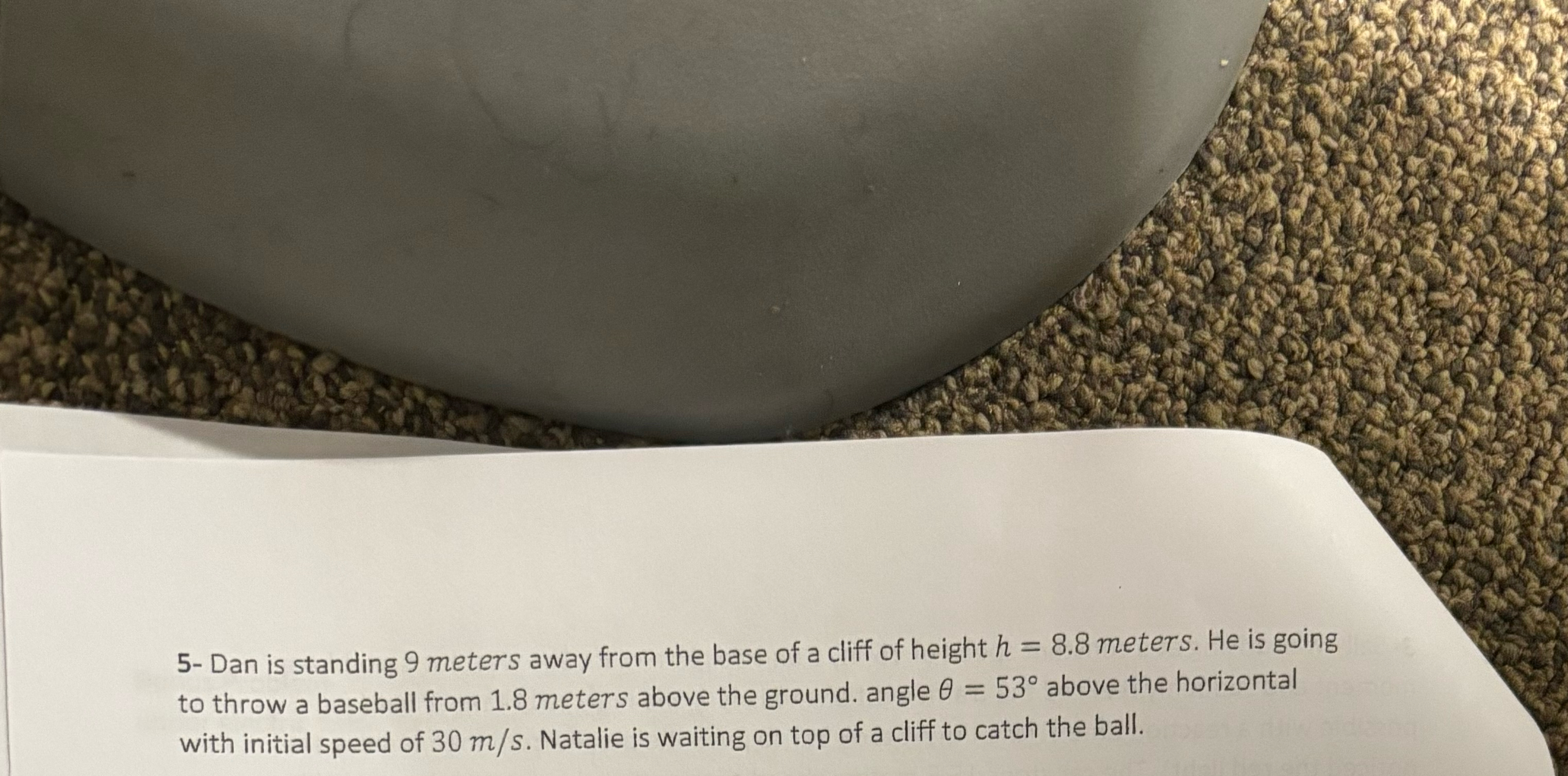 Solved 5- Dan is standing 9 meters away from the base of a | Chegg.com