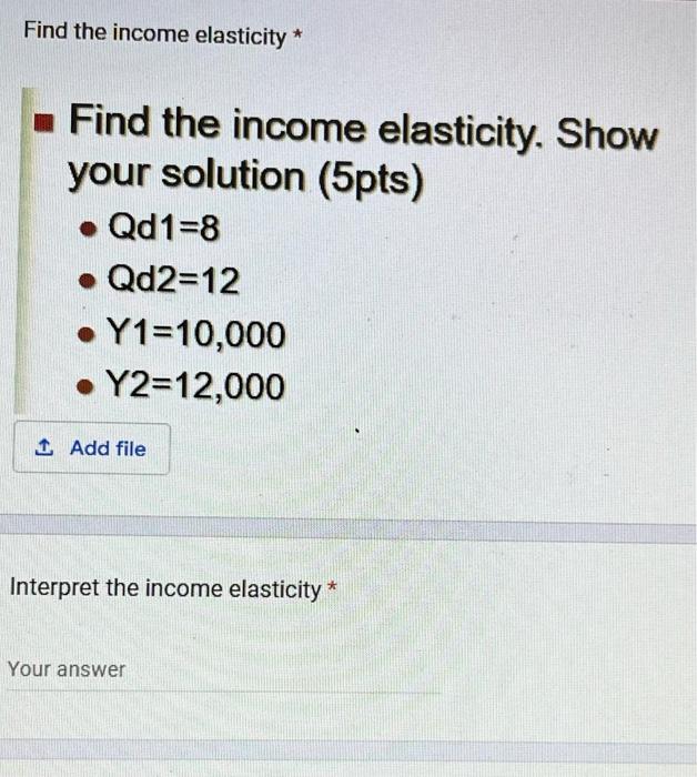 Solved Find the price elasticity * Find the price | Chegg.com