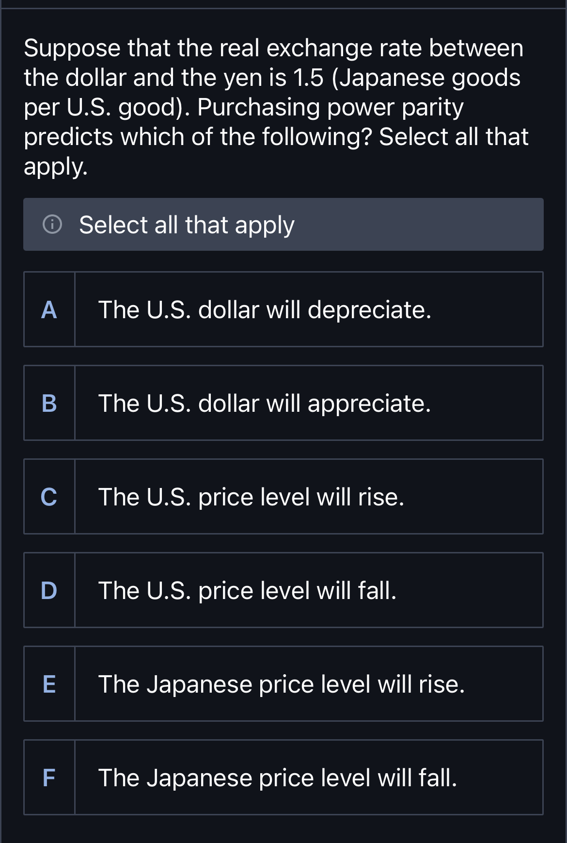 Solved Suppose that the real exchange rate between the | Chegg.com