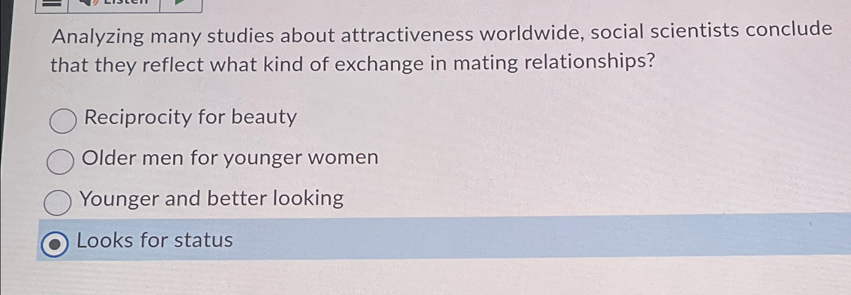 Solved Analyzing many studies about attractiveness | Chegg.com