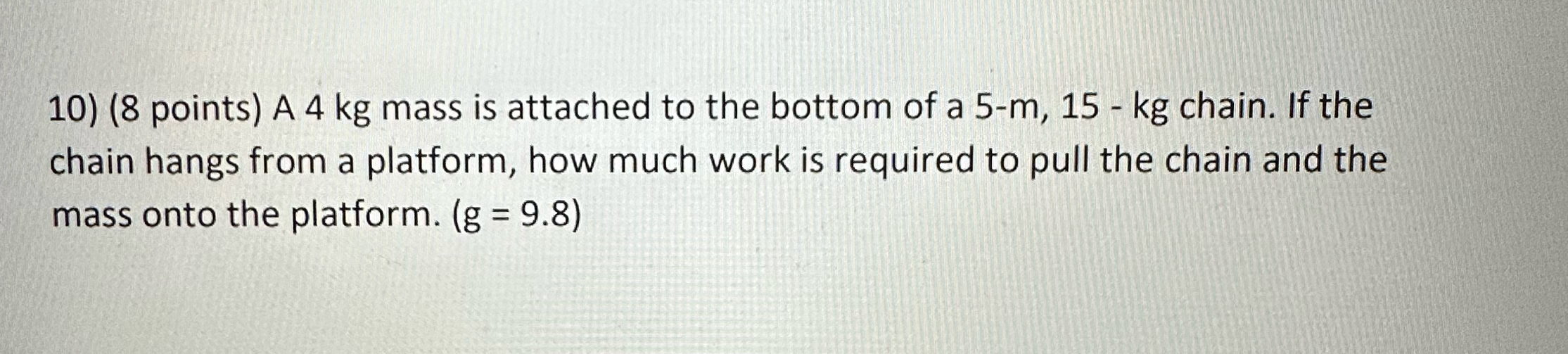 Solved (8 ﻿points) ﻿A 4kg ﻿mass is attached to the bottom of | Chegg.com