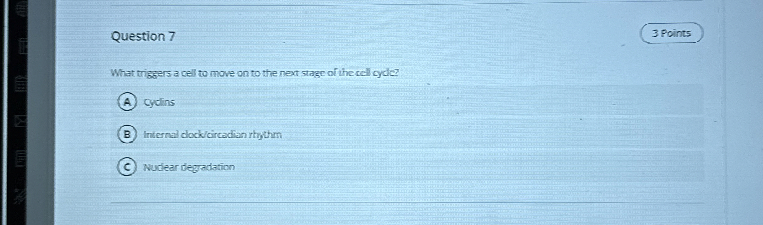 High Quality SOLUTION Question 7What triggers a cell to move on to the next | Chegg.com