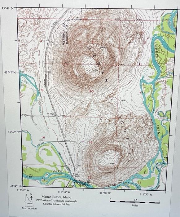 Solved Exercise 4 - Menan Buttes, Idaho (points) Refer to | Chegg.com