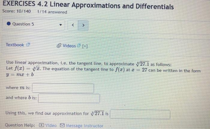 Solved EXERCISES 4.2 Linear Approximations and Differentials | Chegg.com