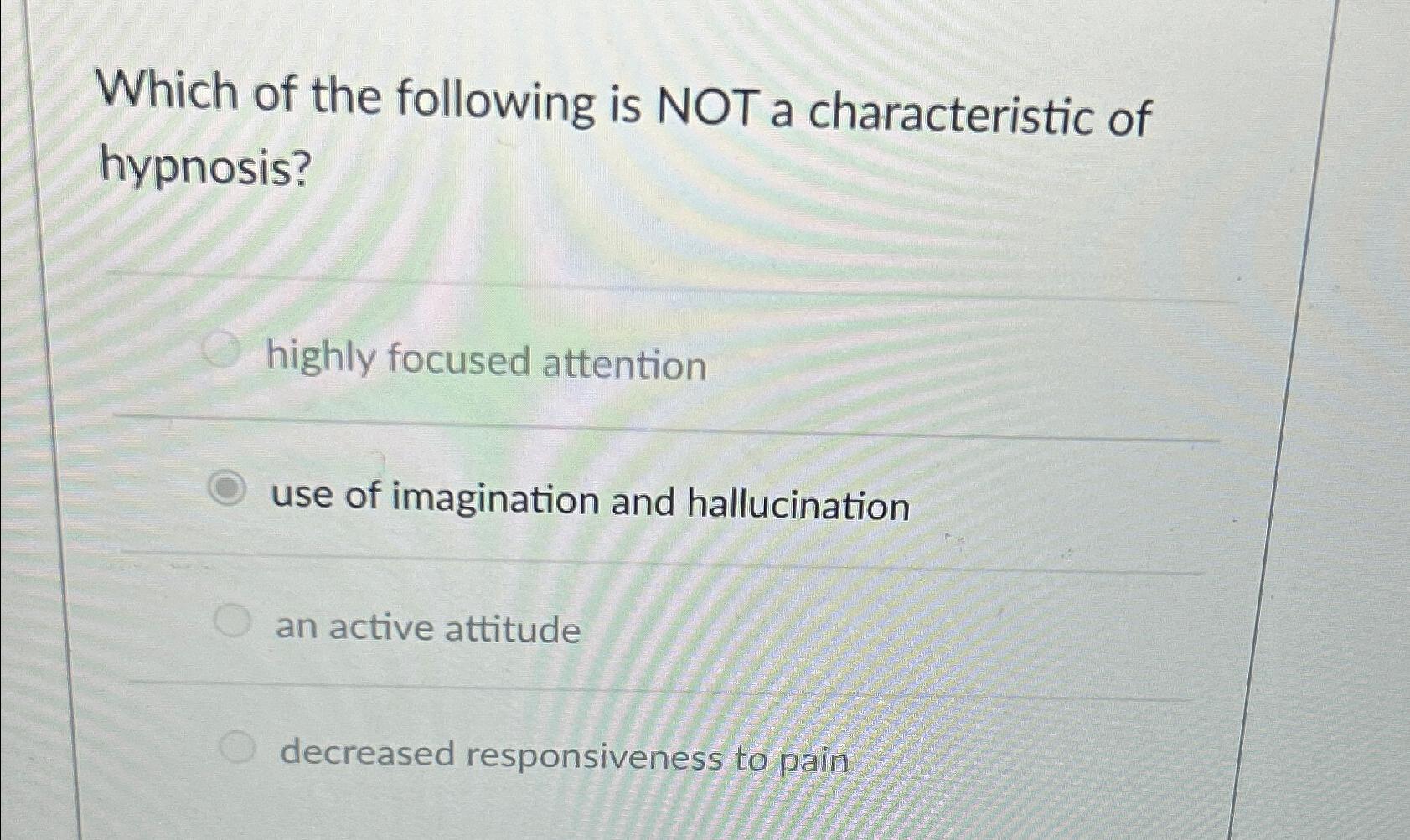 Solved Which of the following is NOT a characteristic of | Chegg.com