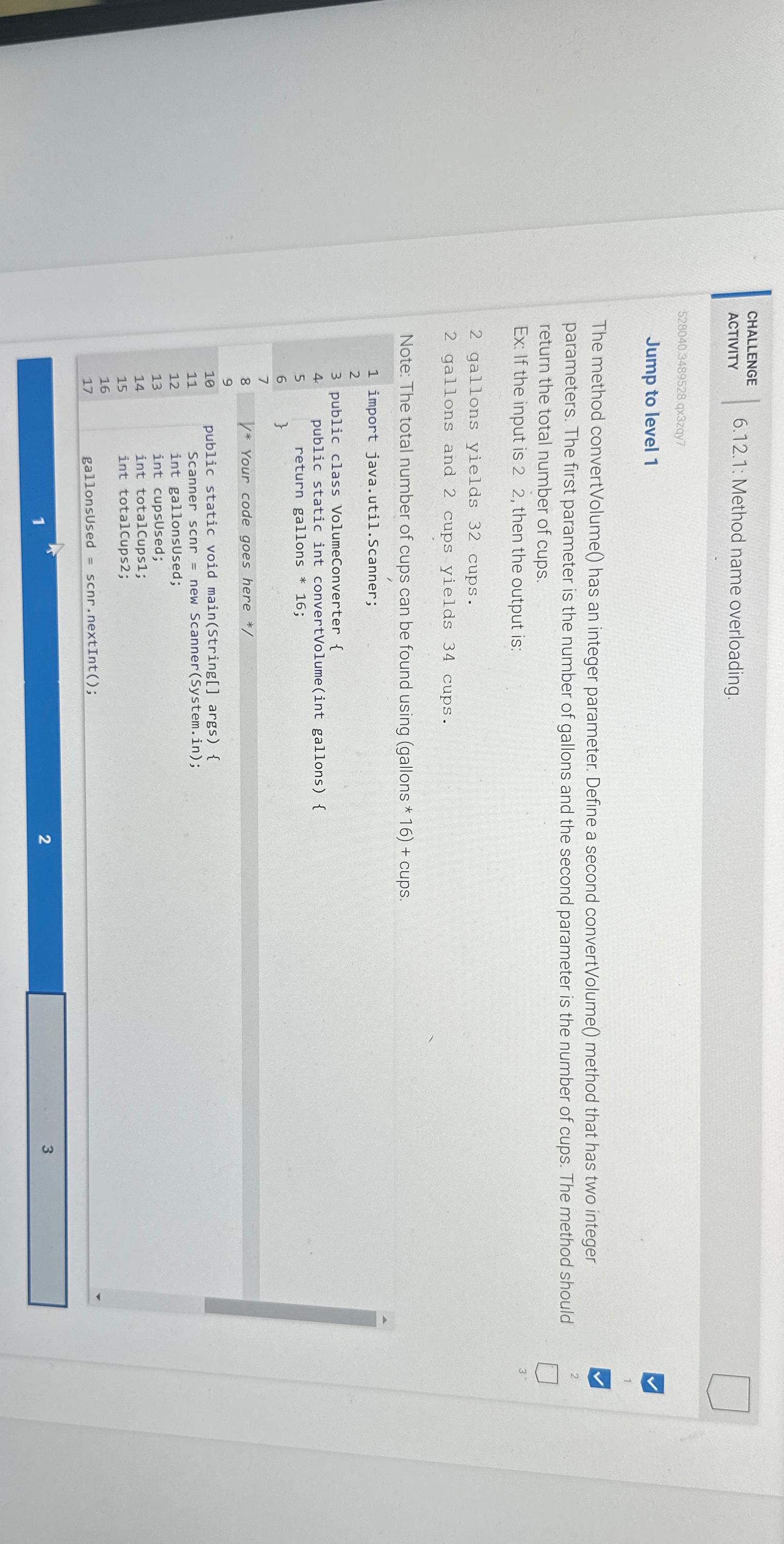 Solved CHALLENGEACTIVITY6.12.1: Method name | Chegg.com