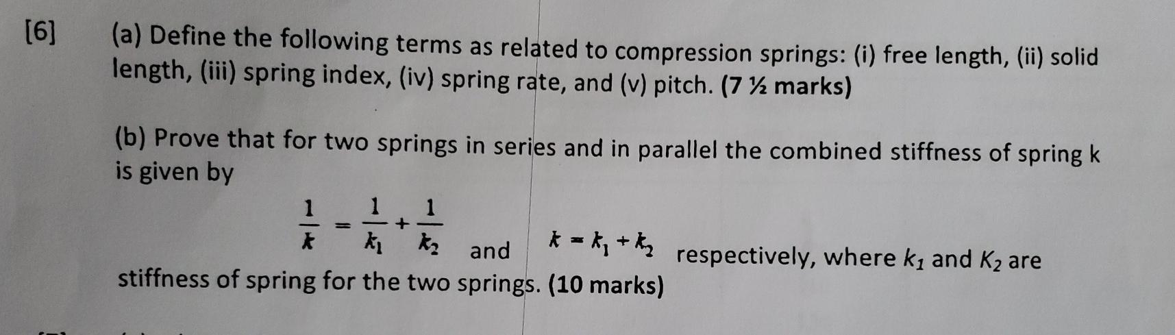 Solved [6] (a) Define the following terms as related to | Chegg.com