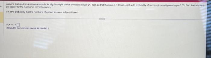 Solved Assume that random guesses are made for eight | Chegg.com