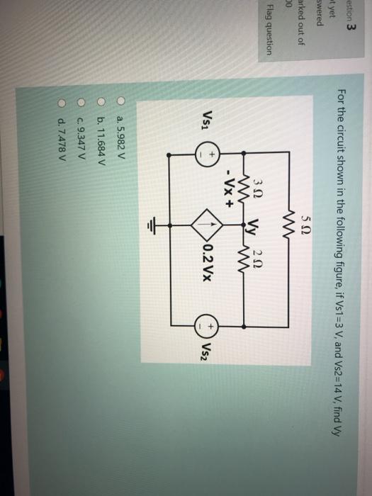 Solved estion 3 For the circuit shown in the following | Chegg.com Solved estion 3 For the circuit shown in the following | Chegg.com