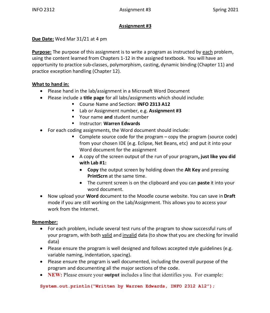 Solved INFO 2312 Assignment #3 Spring 2021 Assignment #3 Due | Chegg.com