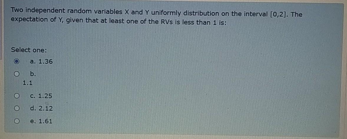 Solved Two independent random variables X and Y uniformly | Chegg.com