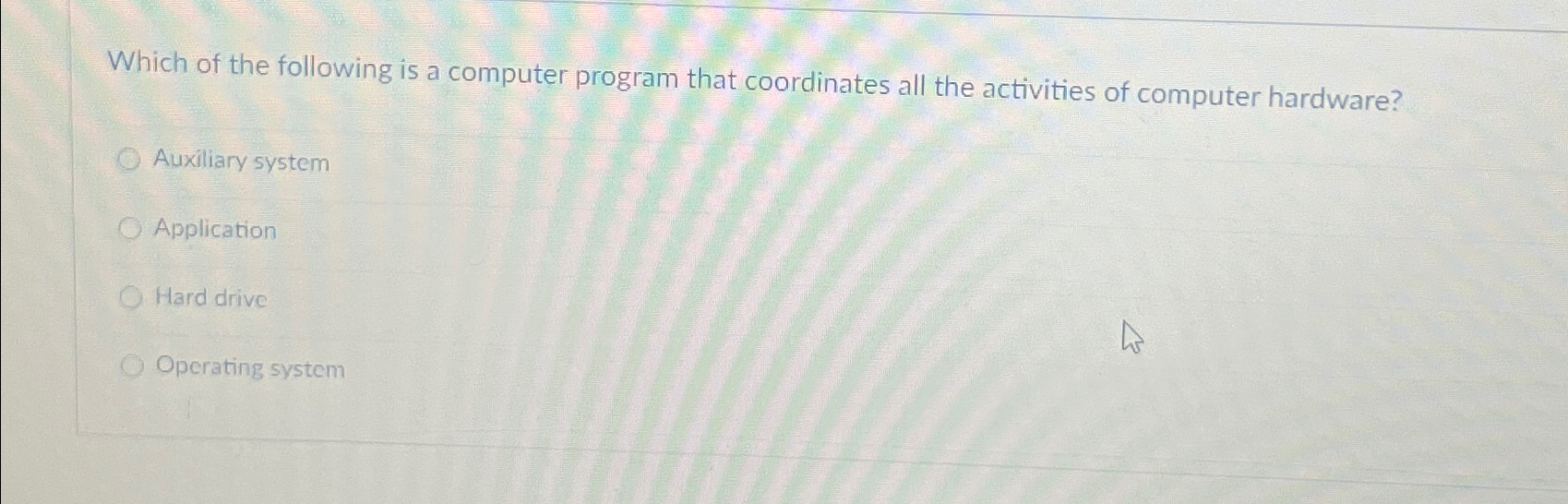 Solved Which of the following is a computer program that | Chegg.com
