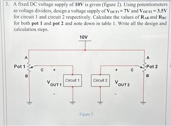 Solved 3. A fixed DC voltage supply of 10V is given (figure | Chegg.com