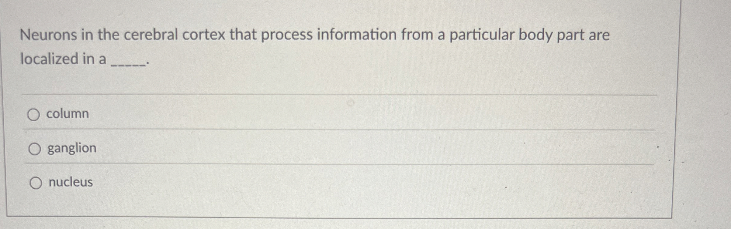 High Quality SOLUTION Neurons in the cerebral cortex that process | Chegg.com