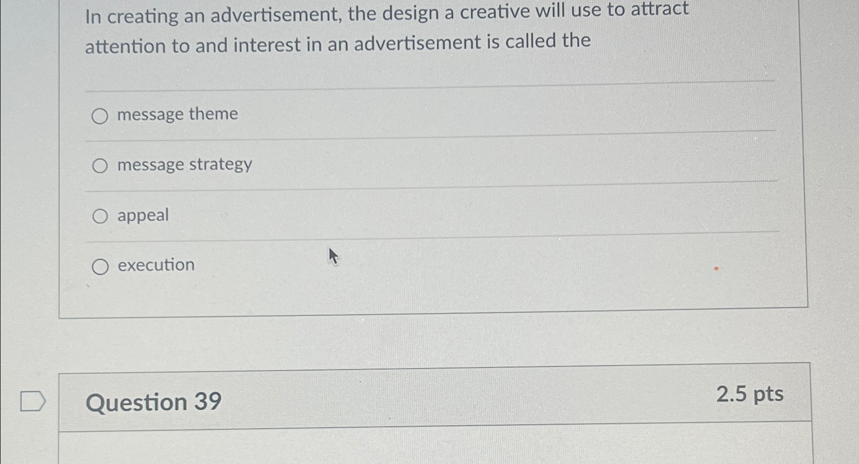 Solved In creating an advertisement, the design a creative | Chegg.com