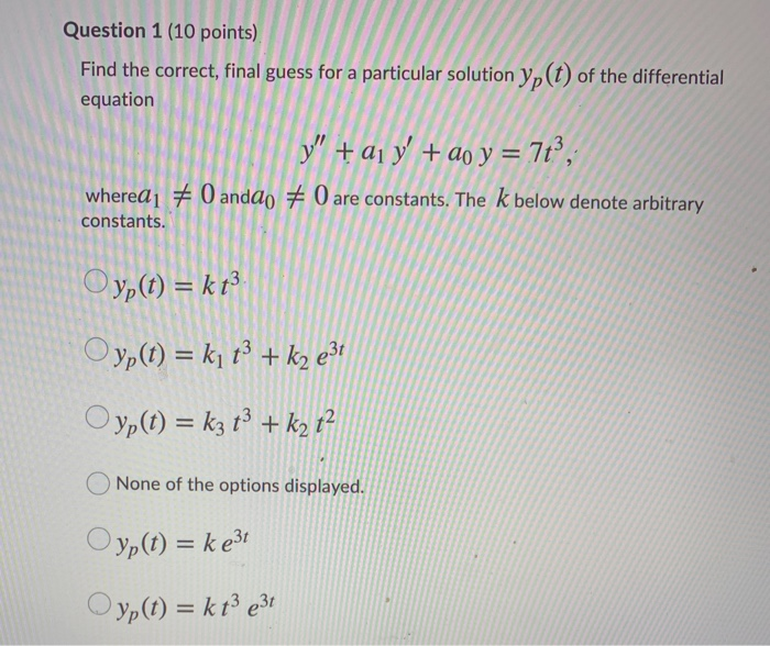 Solved Question 1 (10 points) Find the correct, final guess | Chegg.com