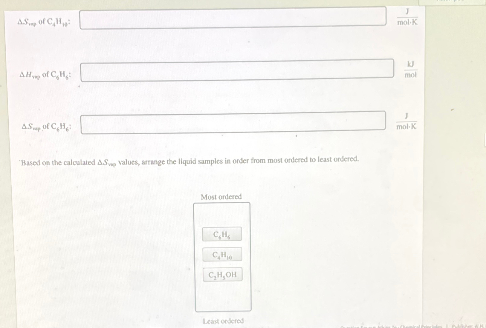 Three liquid samples of known masses are heated to | Chegg.com