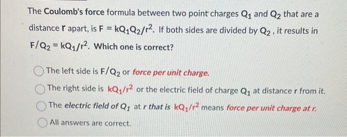 Solved If the fixed charge +Q1 is 1 m above the Origin on | Chegg.com